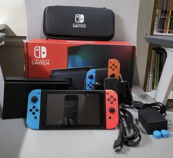 NINTENDO SWITCH V2 NEON RED & BLUE – Lelangyuk1