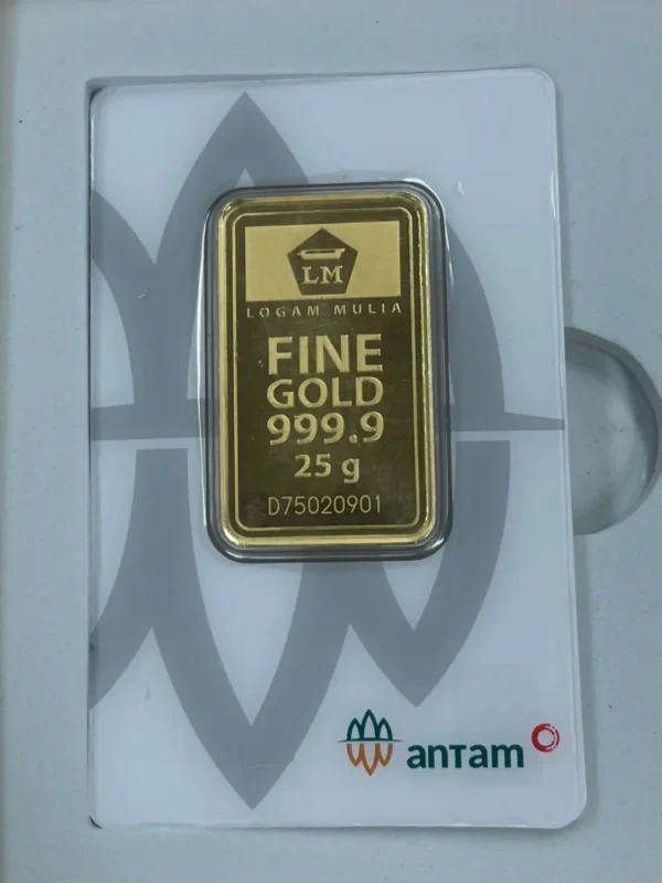 antam fine gold 999.9 25gr – Lelangyuk1