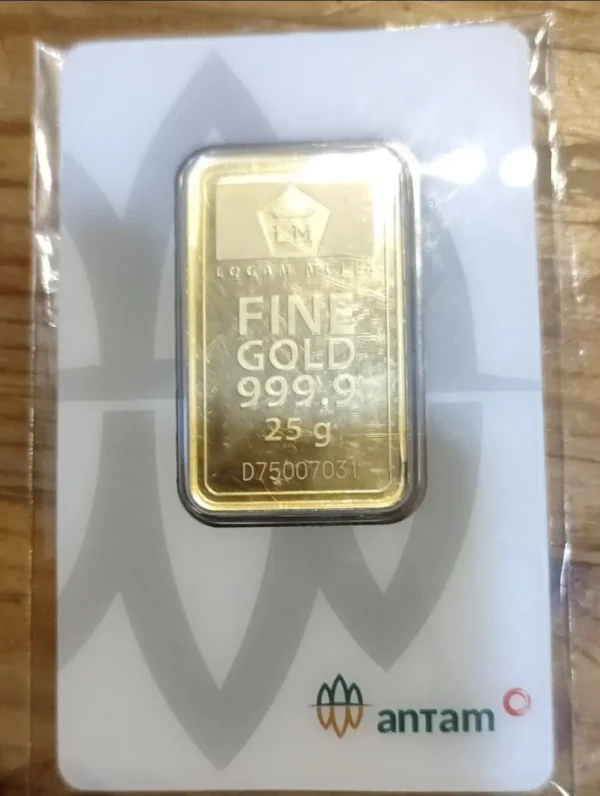 antam finegold 999.9 25gr – Lelangyuk1